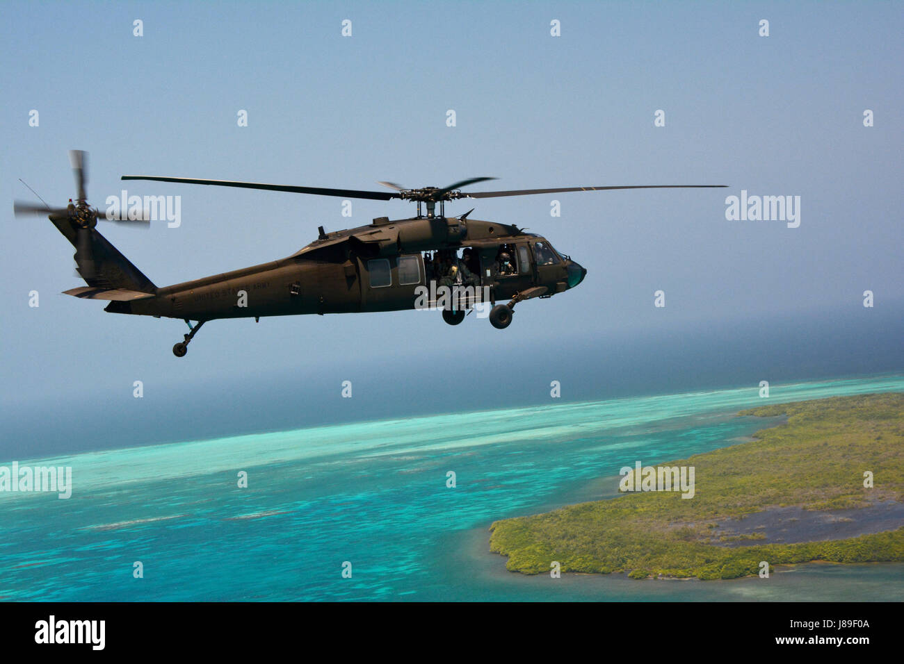 U.S. Army UH-60 Black Hawk helicopters with the 1-150th Assault ...