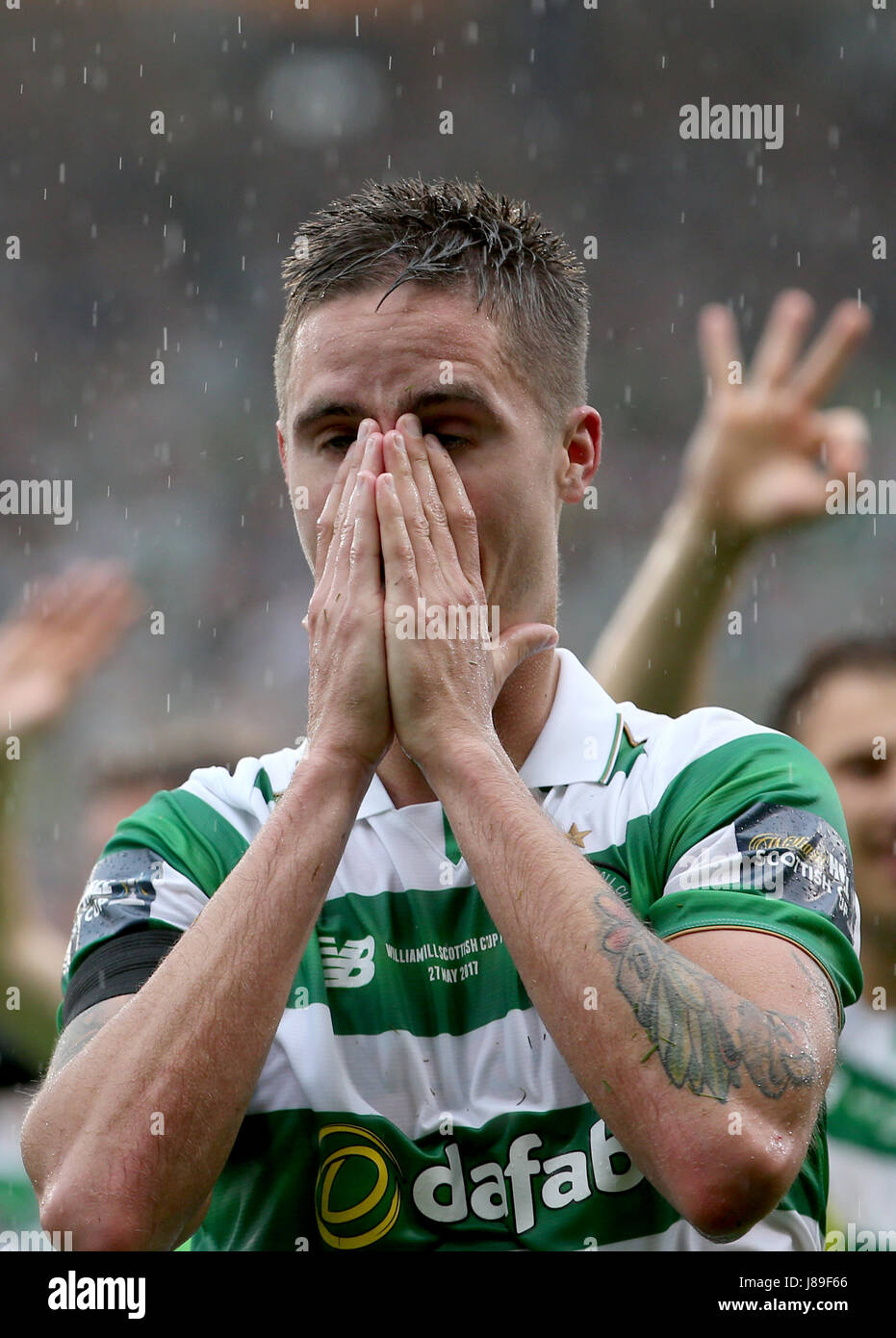 Celtic's Michael Lustig after winning the William Hill Scottish Cup ...