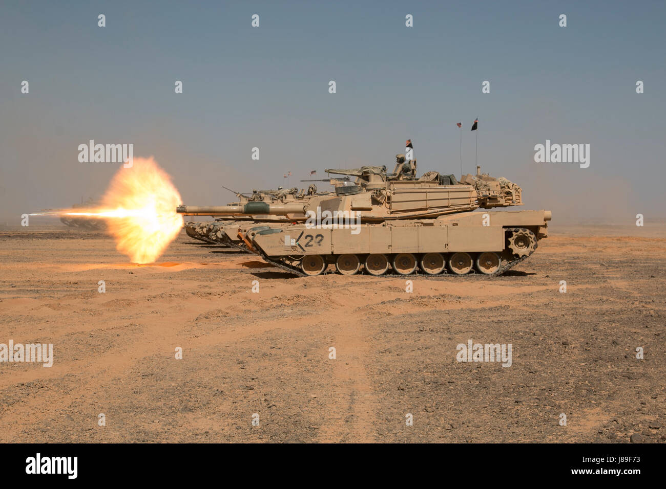 An M1A2 Abrams Main Battle Tank crew assigned to 3rd Battalion, 8th ...