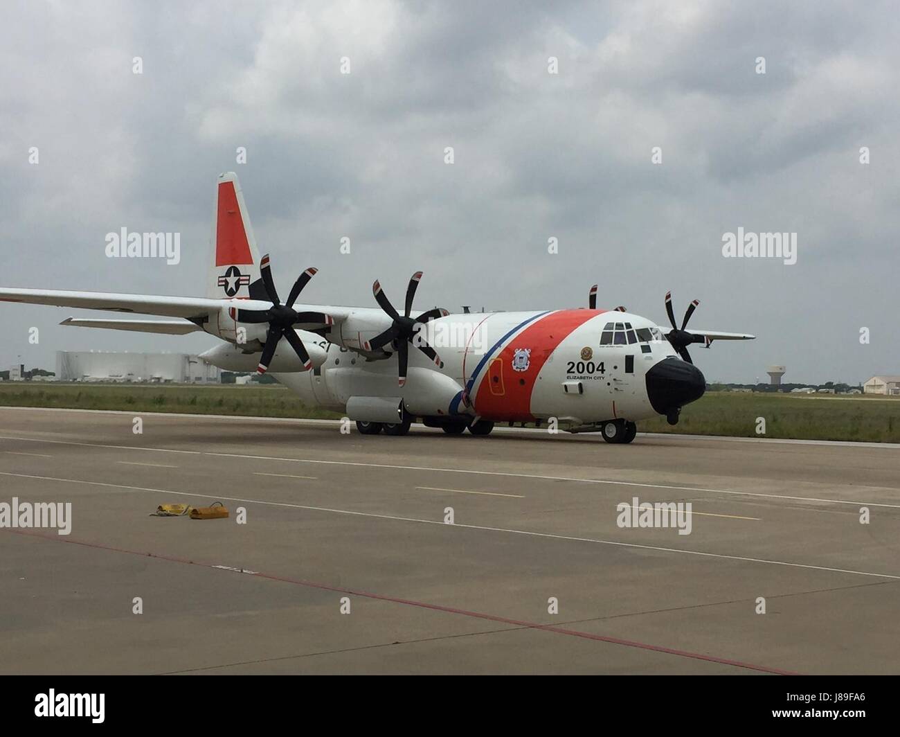An HC-130J Super Hercules long range surveillance aircraft sits on a ...