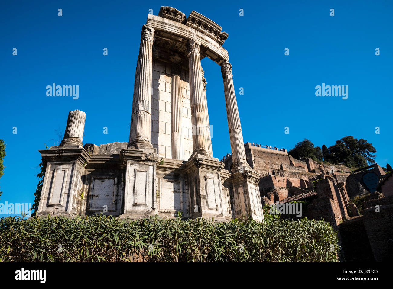 The Ancient Roman Forum in the Centre of Modern Rome in Italy Stock ...