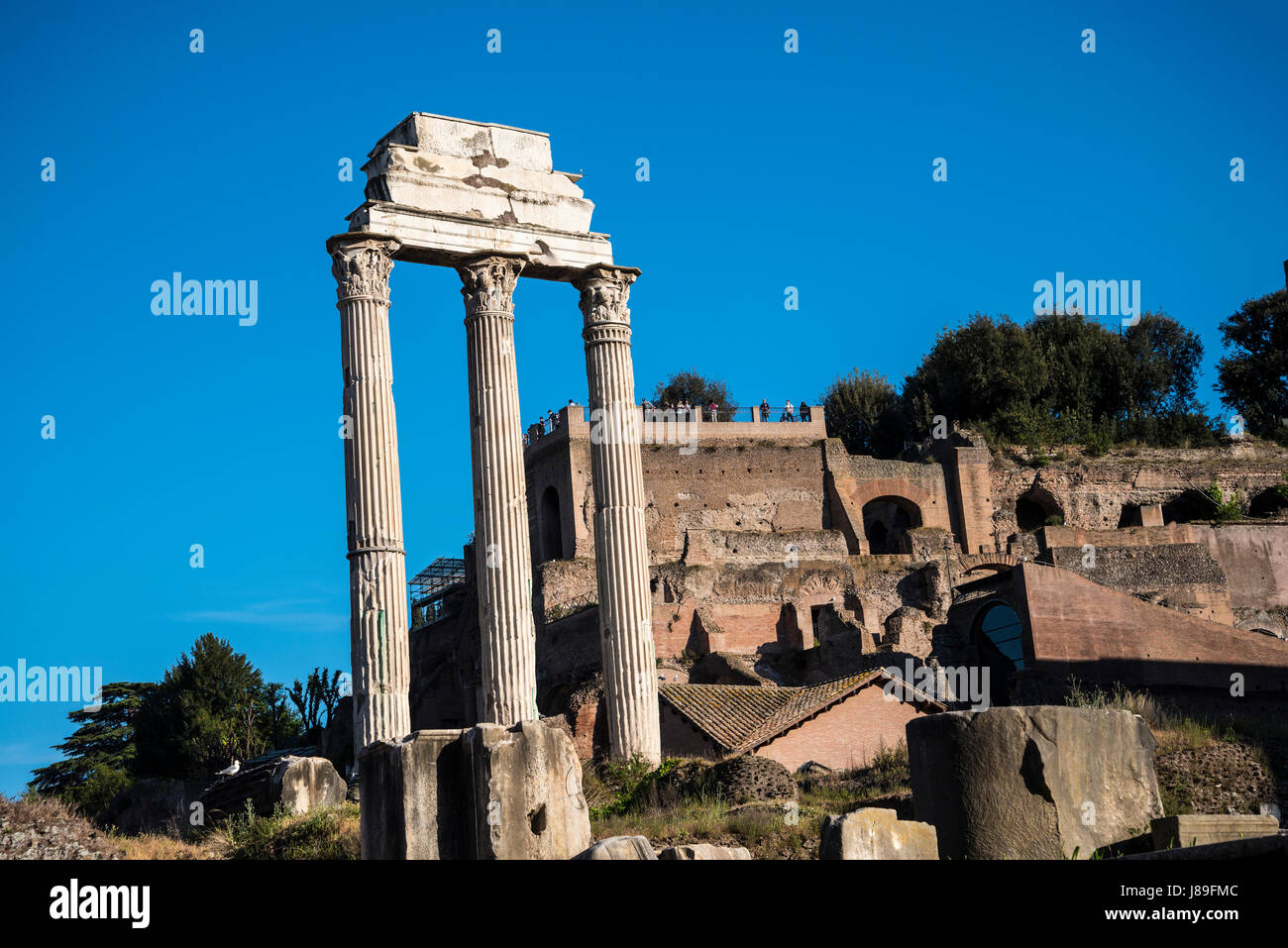 The Ancient Roman Forum in the Centre of Modern Rome in Italy Stock ...