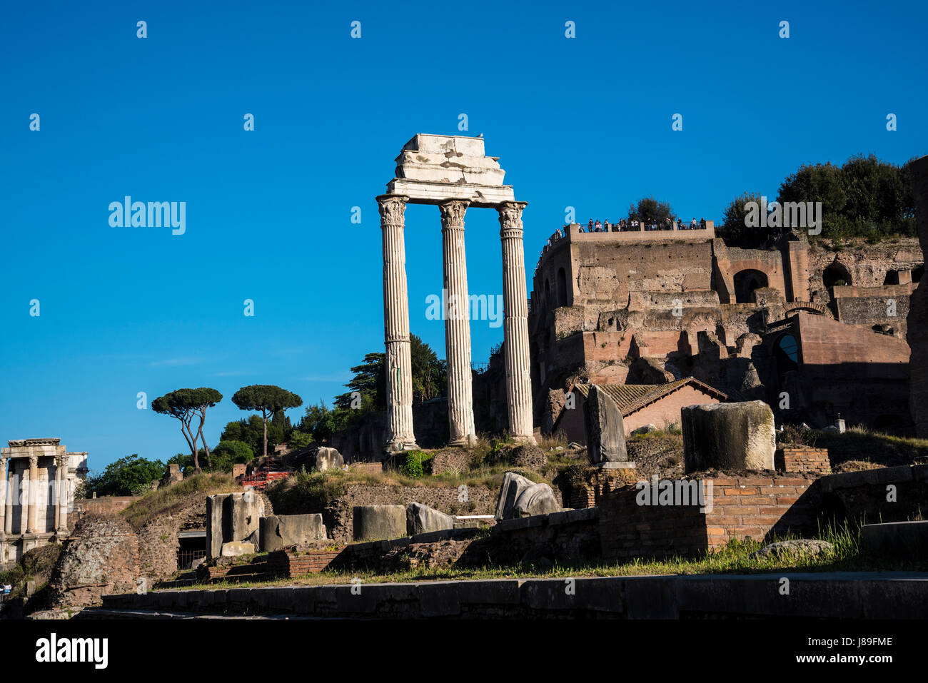 The Ancient Roman Forum in the Centre of Modern Rome in Italy Stock ...
