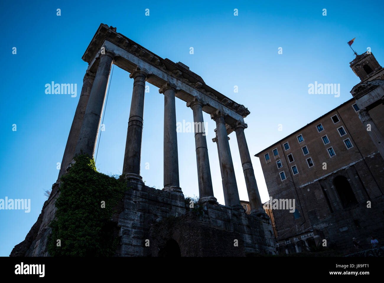 The Ancient Roman Forum in the Centre of Modern Rome in Italy Stock ...