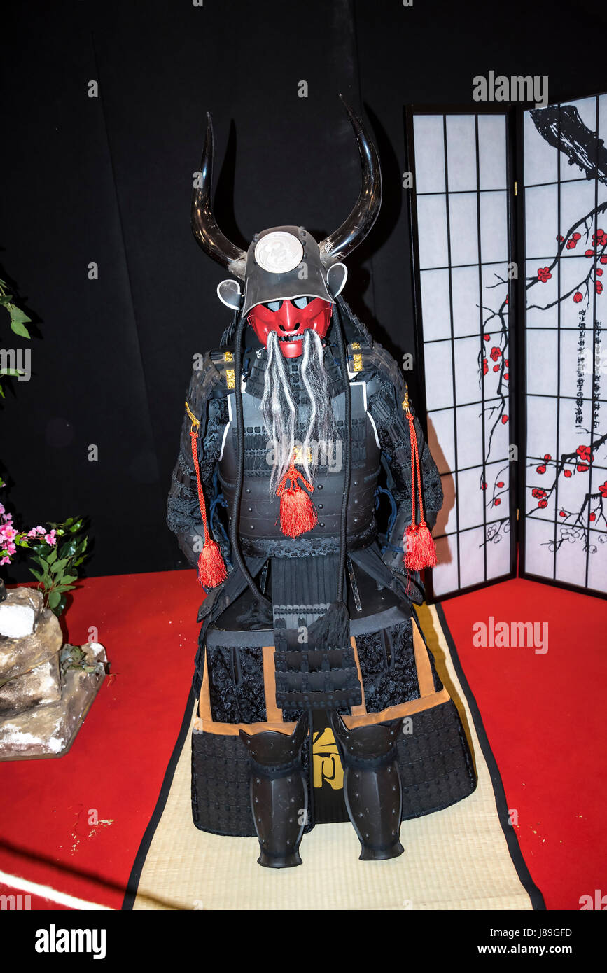 Japanese Armour at the Festival of the Orient in Rome Italy Stock Photo ...