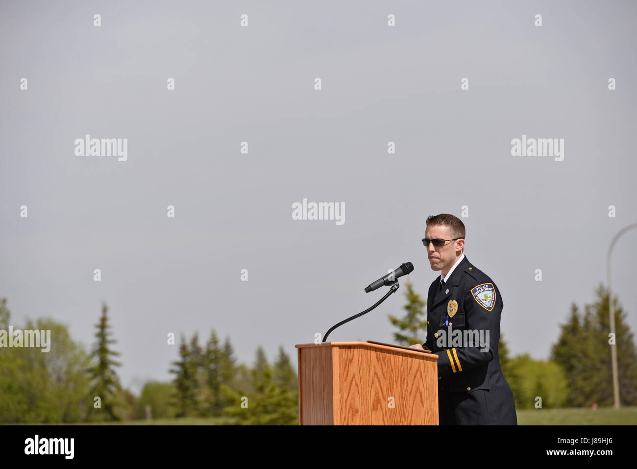 Police Officer Justin Sundheim, captain of the Minot Police Department ...