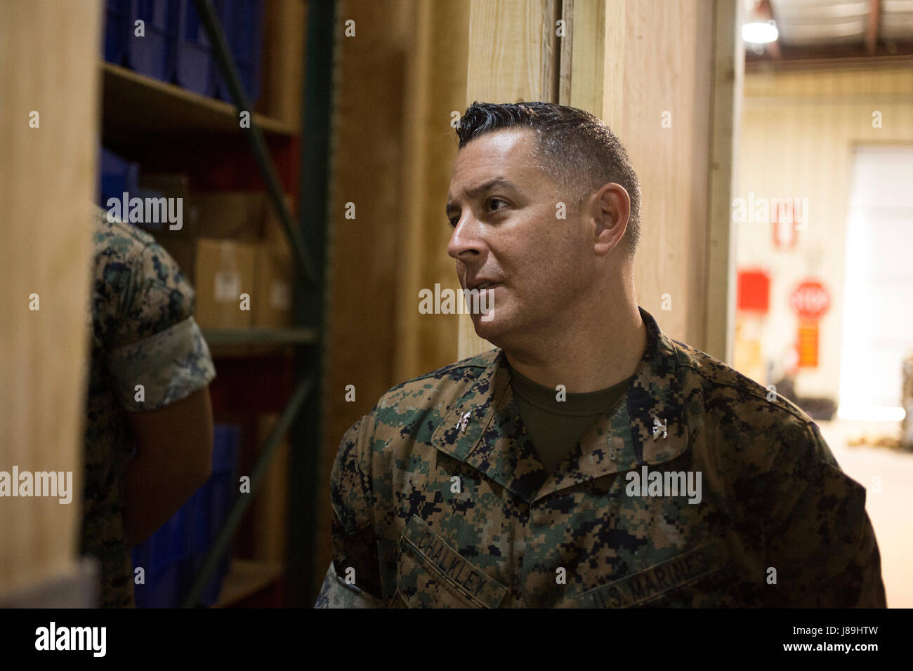Colonel Adam L. Chalkley, the commanding officer of Combat Logistics ...
