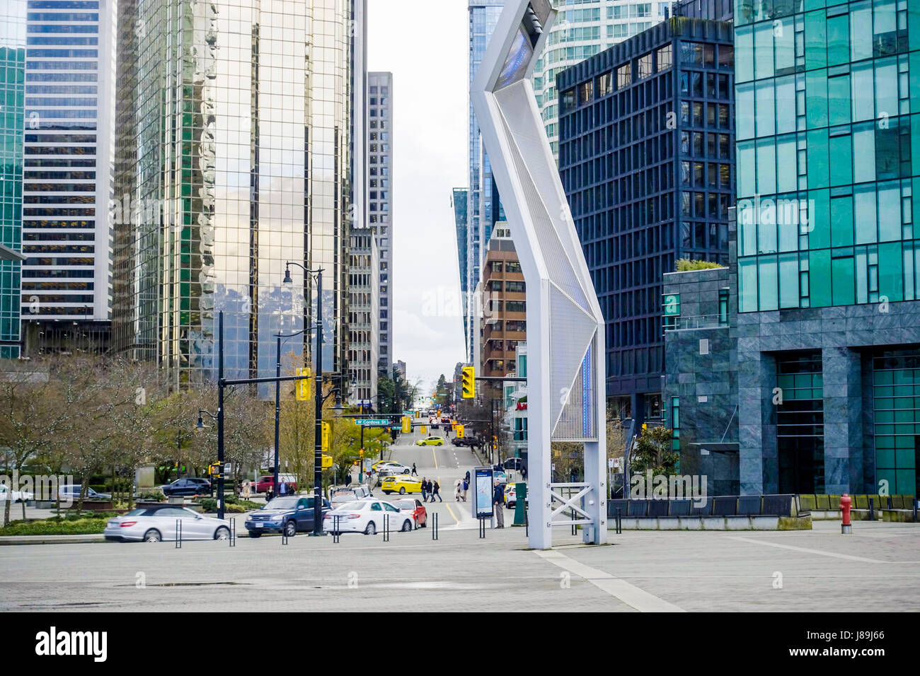 Beautiful street view in Vancouver downtown - VANCOUVER - CANADA ...