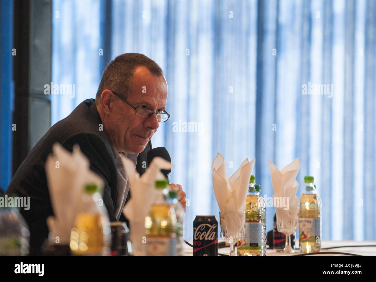 RAMSTEIN, Germany – Mr. Thomas Wiegold, a German news panelist, speaks ...