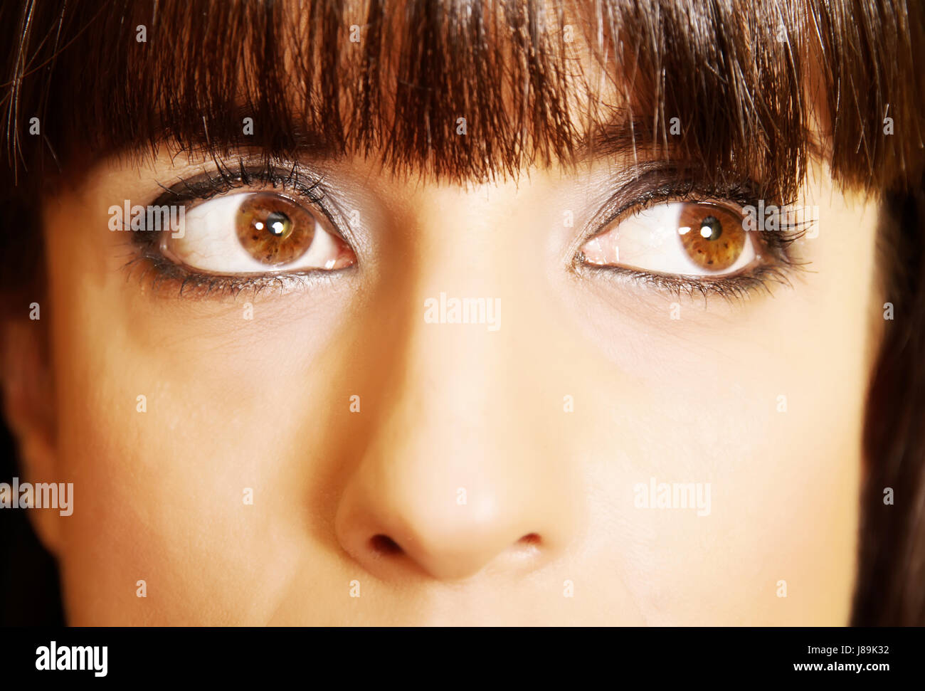 woman, female, closeup, american, face, eyes, look, glancing, see, view ...