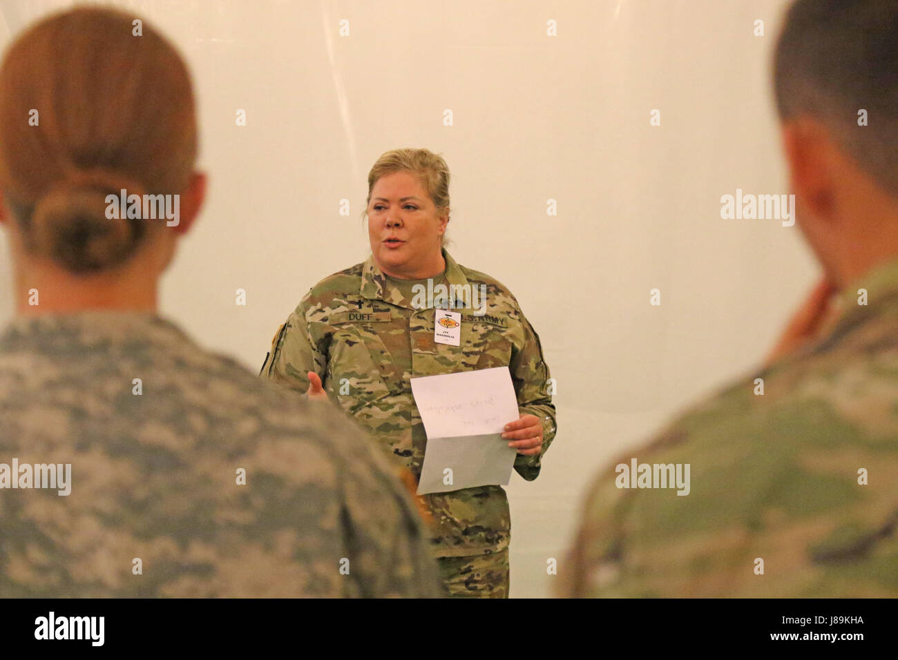 Maj. Heather L. Duff, of Olive Branch, Miss., the family life chaplain ...