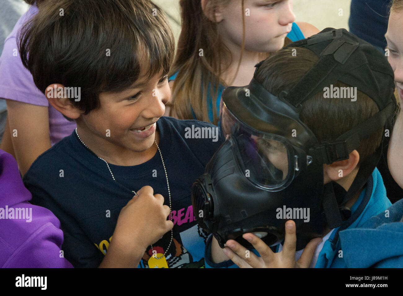 Elementary students at Spangdahlem Air Base, Germany, participate in ...