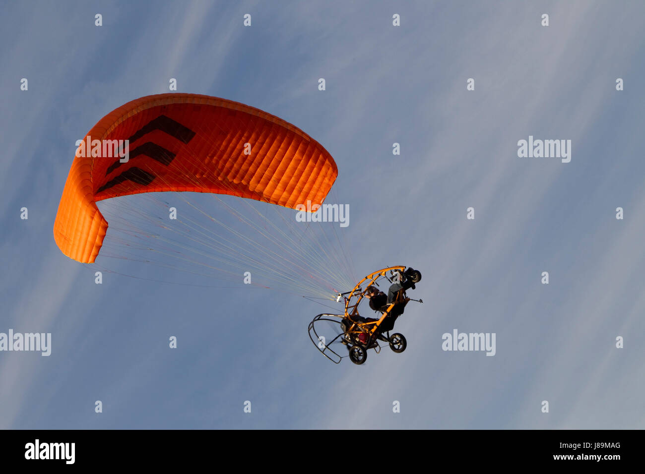 paraglider with motor drive Stock Photo - Alamy
