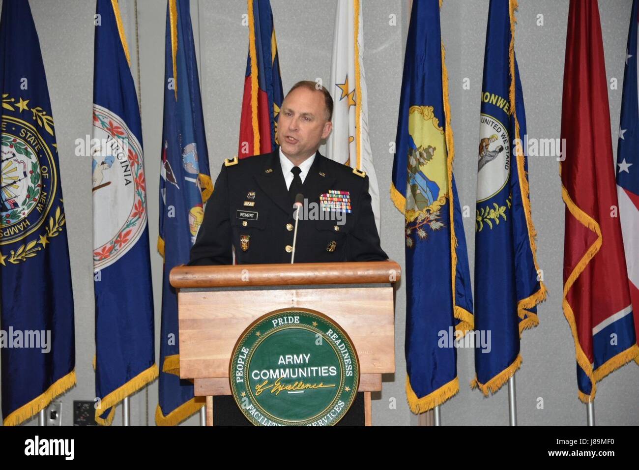 Maj. Gen. Patrick J. Reinert, 88th RSC commander, addresses the ...