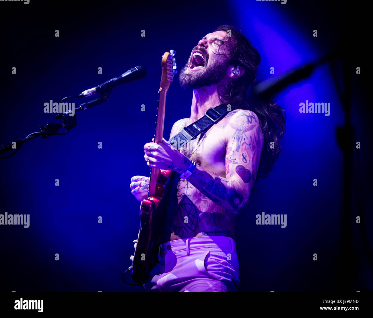 Biffy Clyro lead singer Simon Neil performs during BBC Radio 1's Big ...