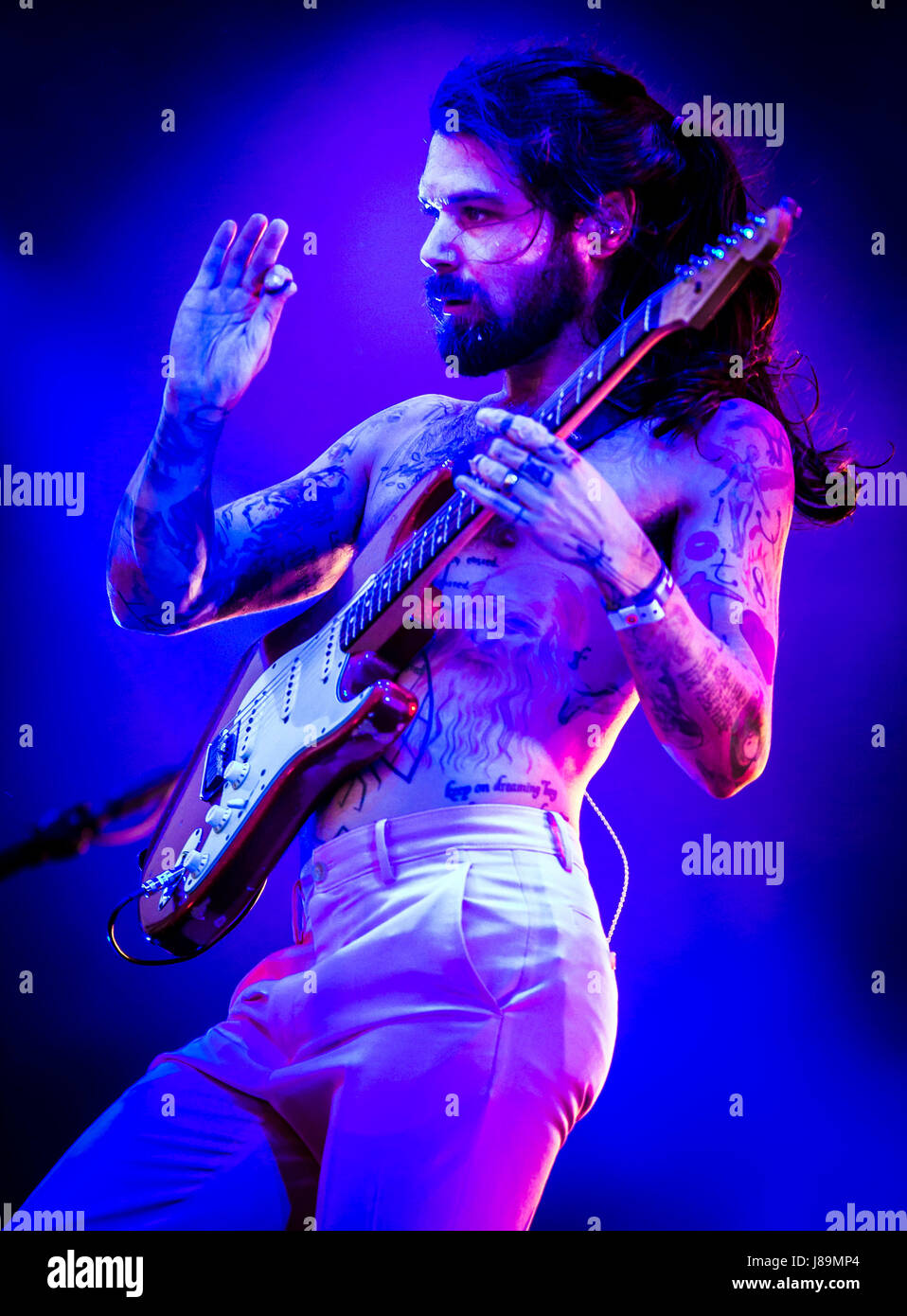 Biffy Clyro lead singer Simon Neil performs during BBC Radio 1's Big ...