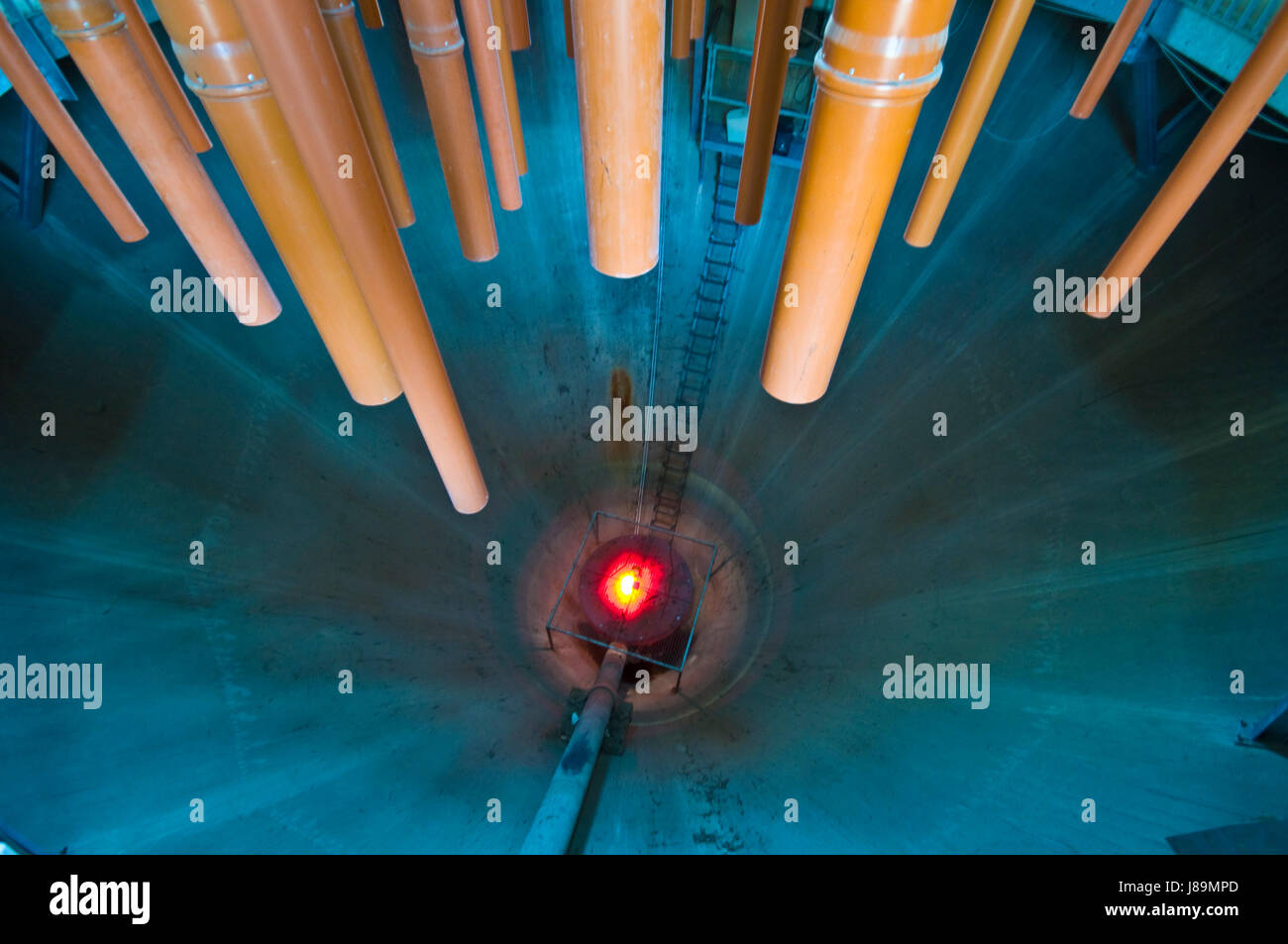 blue, tower, industrial, interior, germany, german federal republic ...