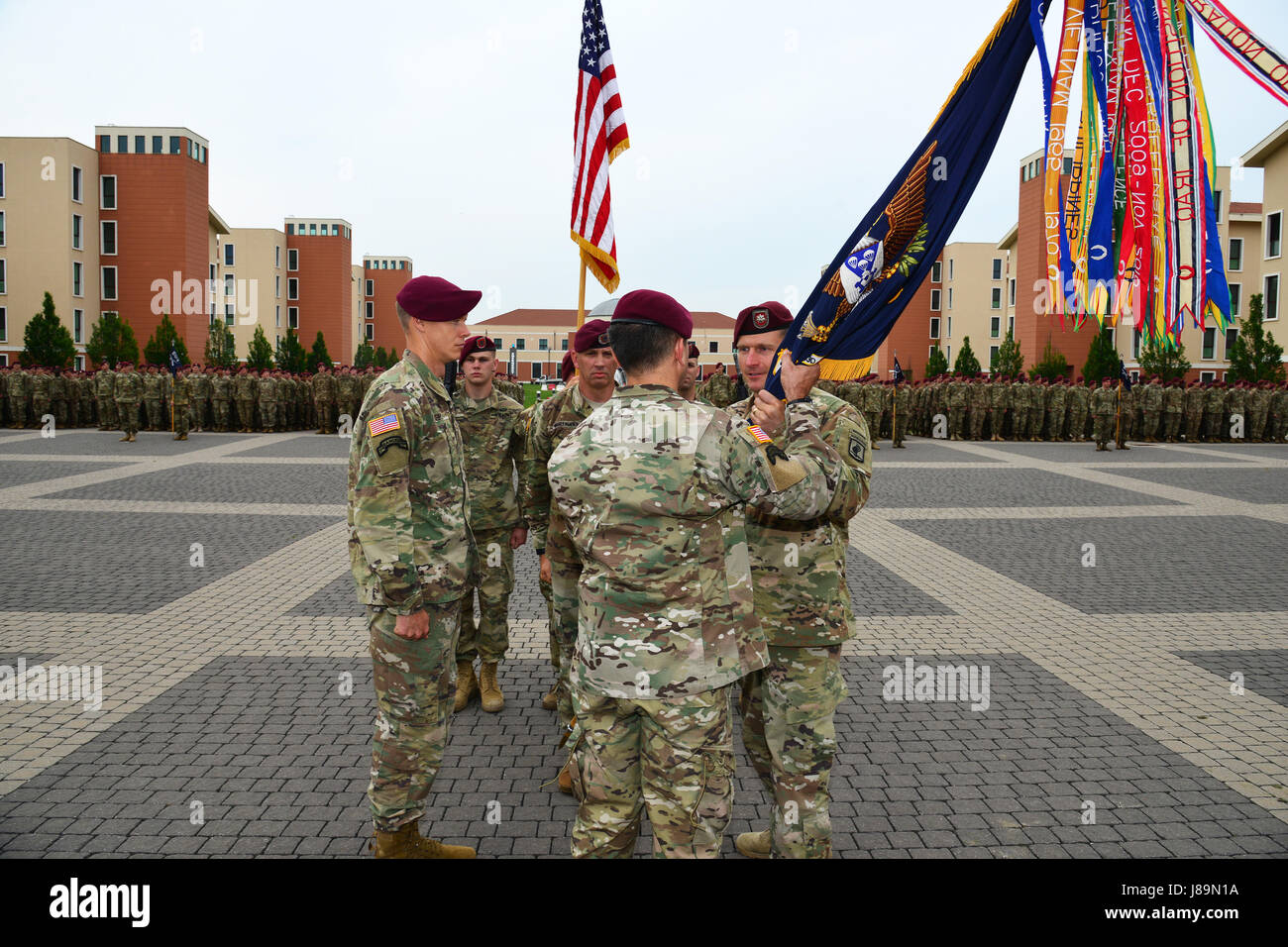 Lt. Col. Michael F. Kloepper (right), outgoing commander of 2nd ...