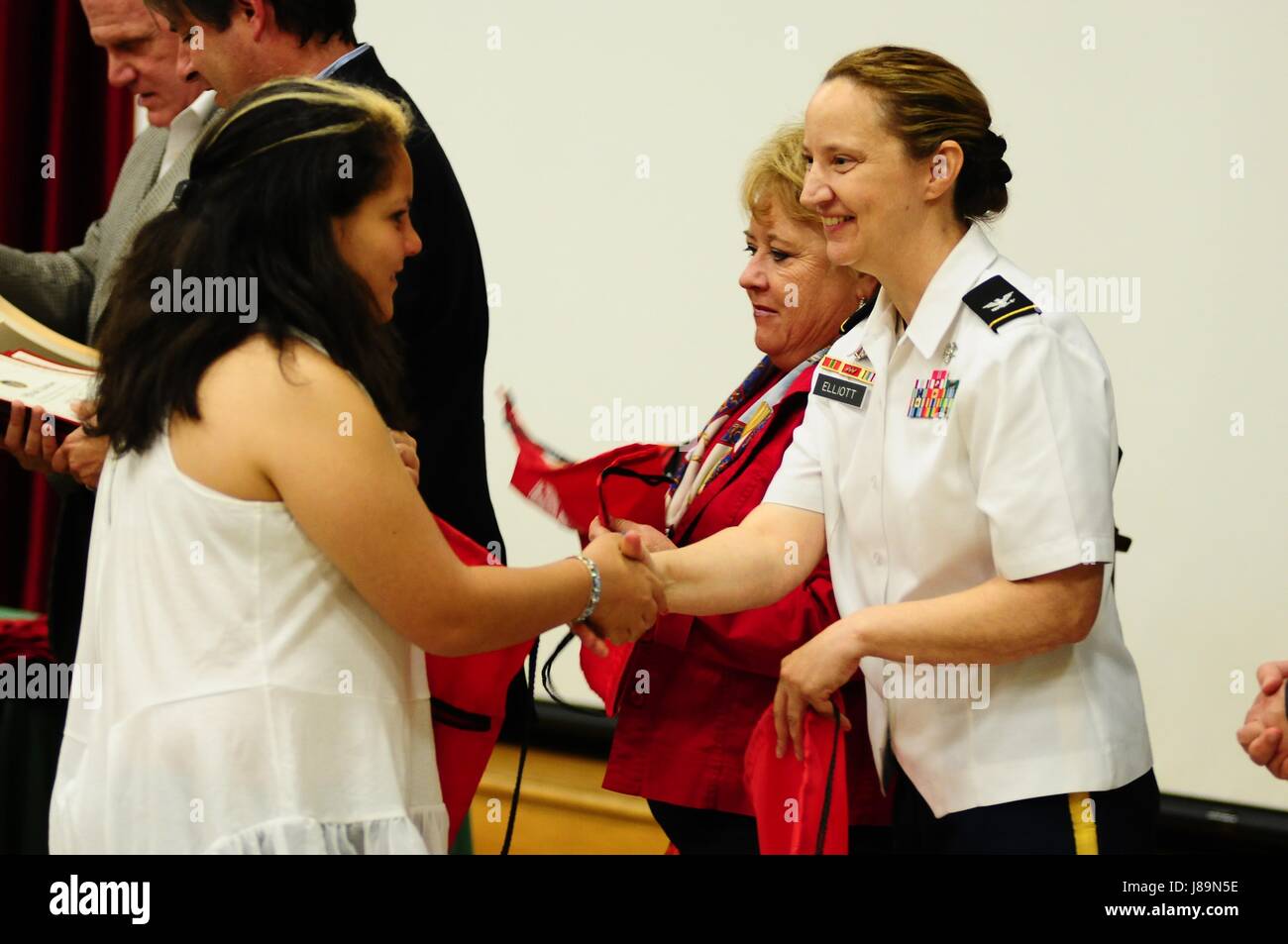 Col. Laura Elliott, commander for the 1st Area Medical Laboratory ...