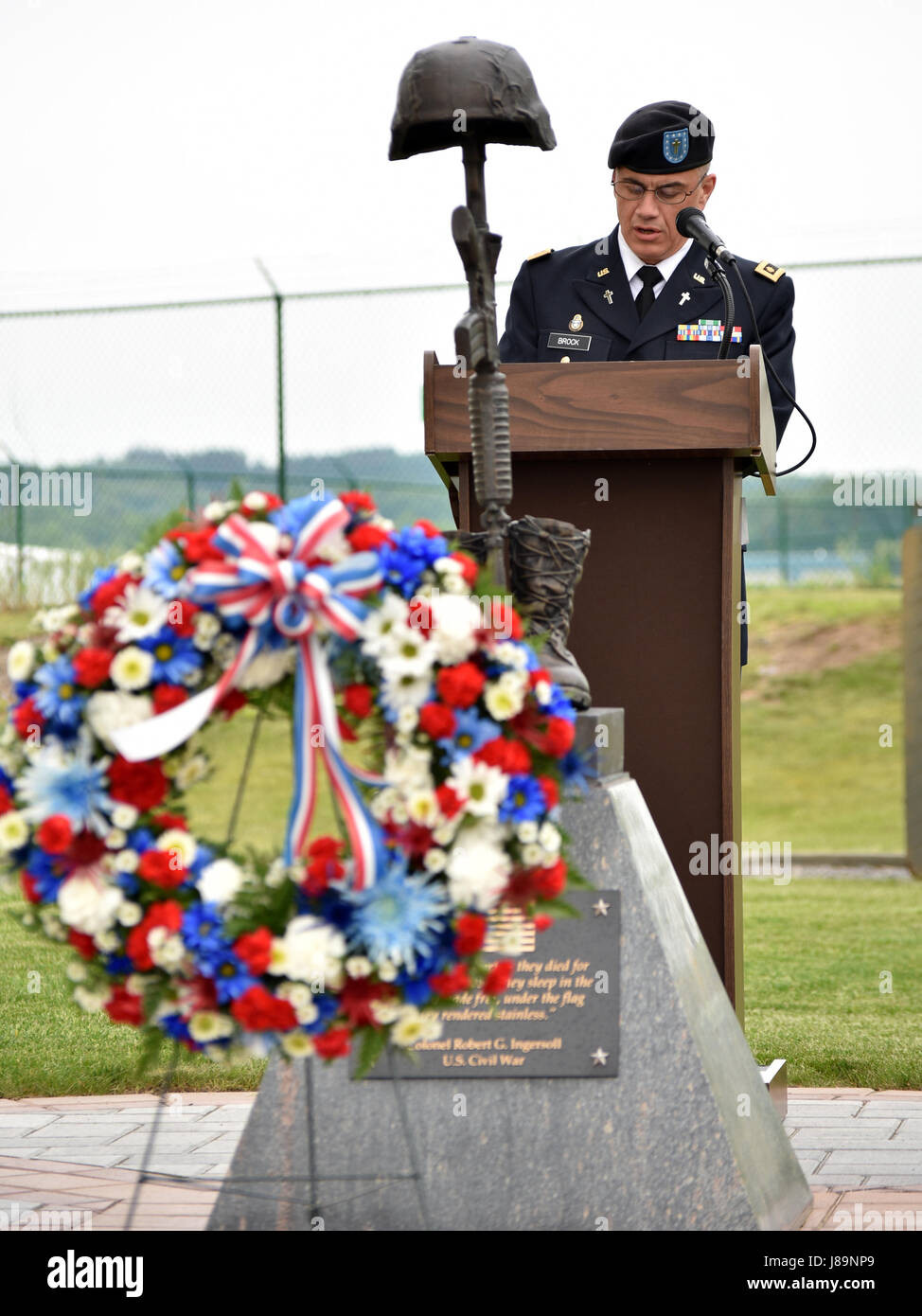 U.S. Army National Guard Soldier, Maj. Doug Brock, a Chaplain with ...