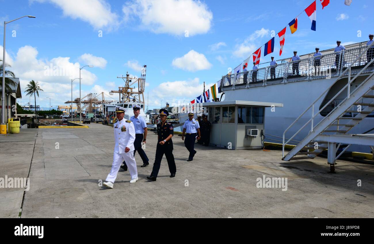 Capt. Ted St. Pierre, commanding officer of Hamilton-class cutter (WHEC ...