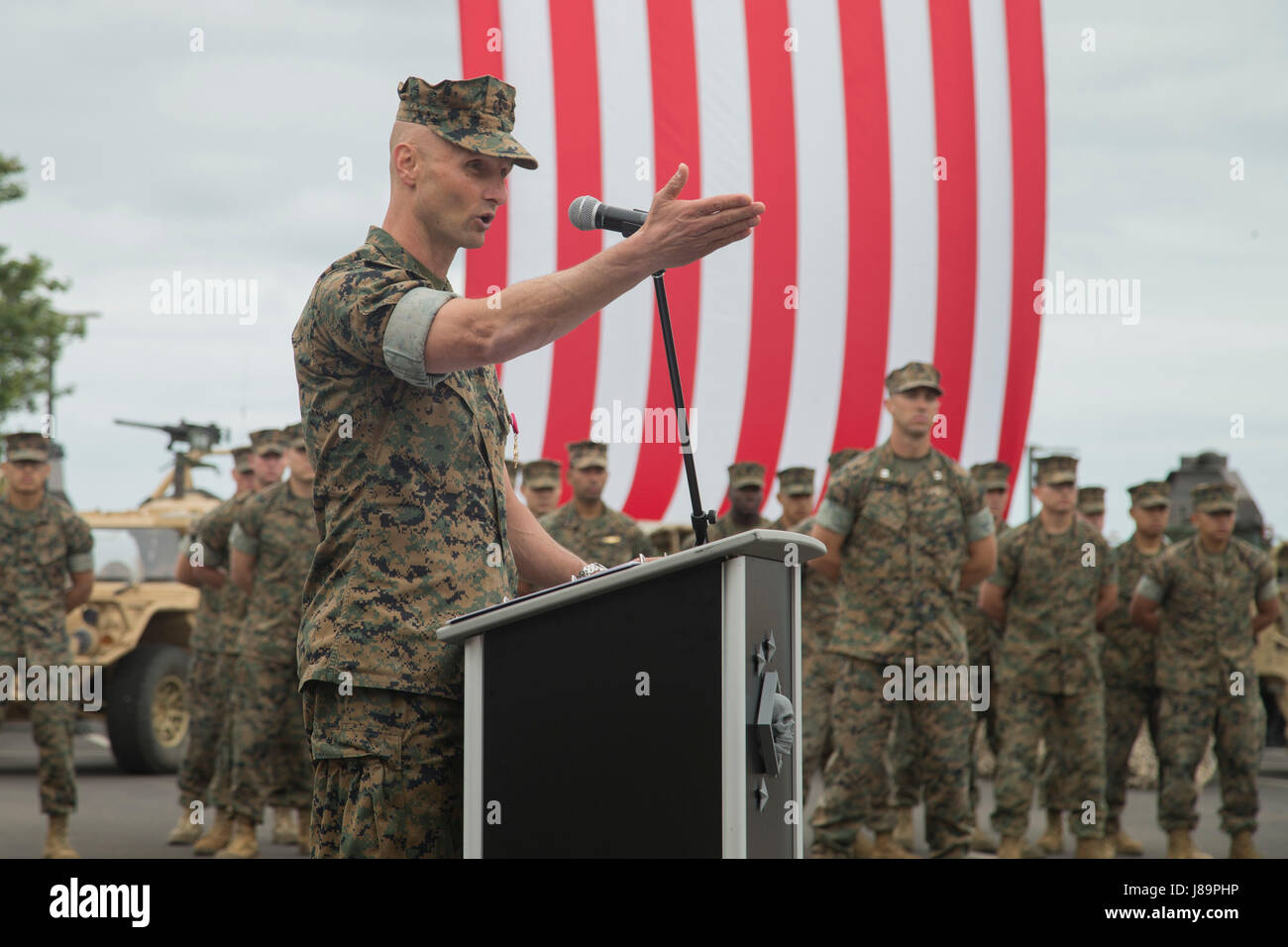 U.S. Marine Corps Lt. Col. Andrew Christian, Commanding Officer, 1st ...
