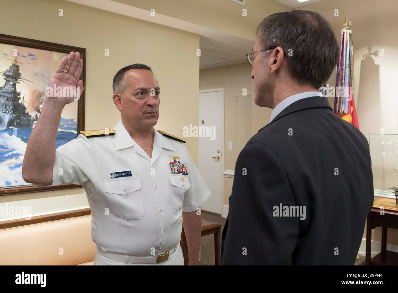 Navy Rear Adm. Mathias Winter, the Deputy Program Executive Officer for ...