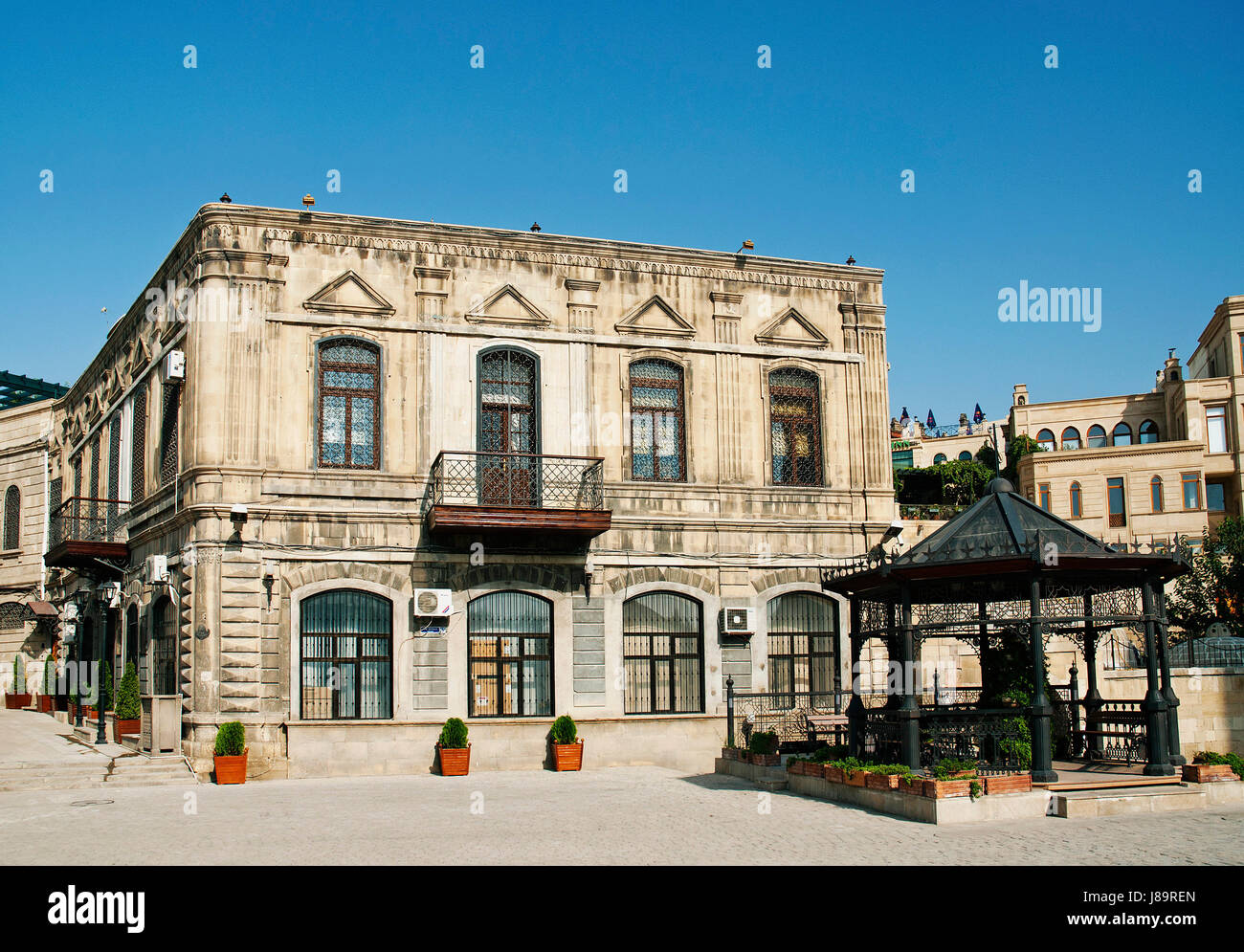 house, building, buildings, city, town, old town, square, azerbaijan ...