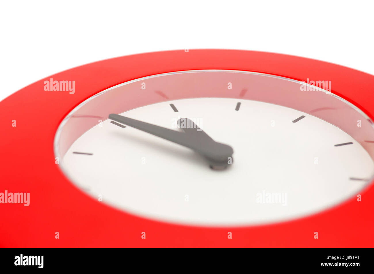 detail, closeup, clock, date, time, time indication, wall clock, red ...
