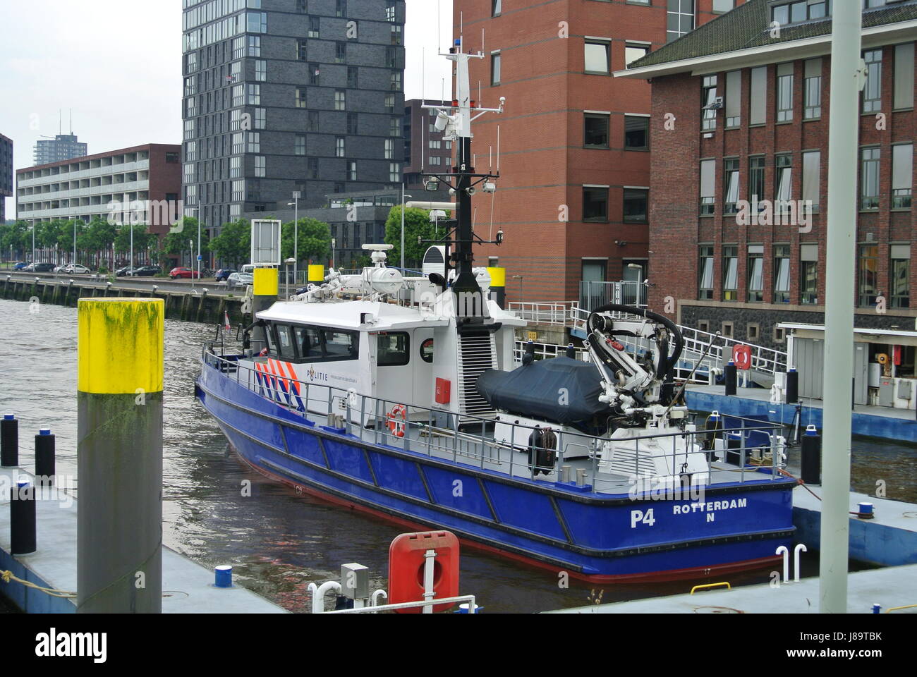 Dutch Police Politie Boat, Parkhaven, Rotterdam, Netherlands Stock ...
