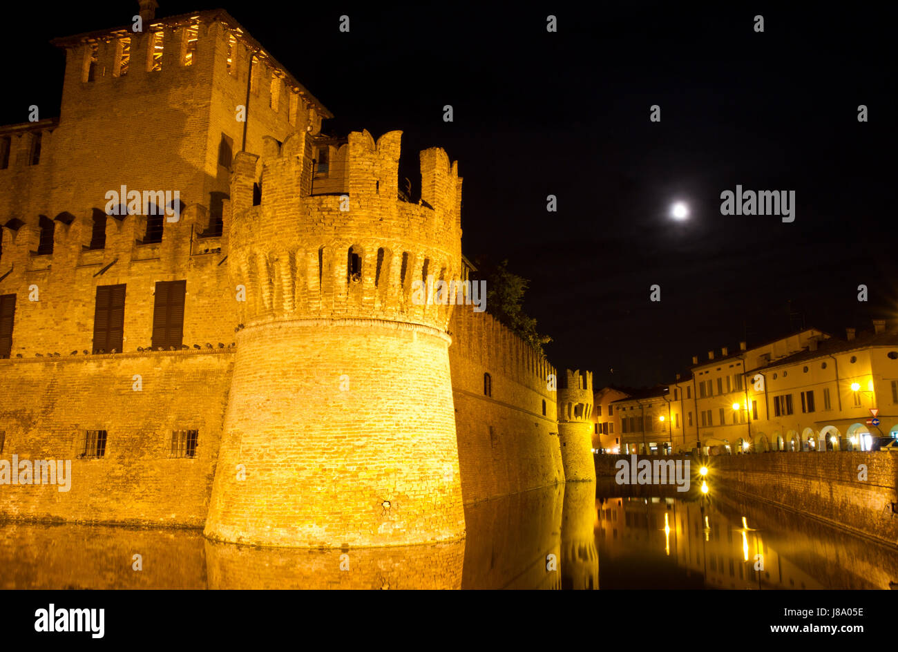 blue, night, nighttime, outdoor, fortress, brick, nobody, castle ...