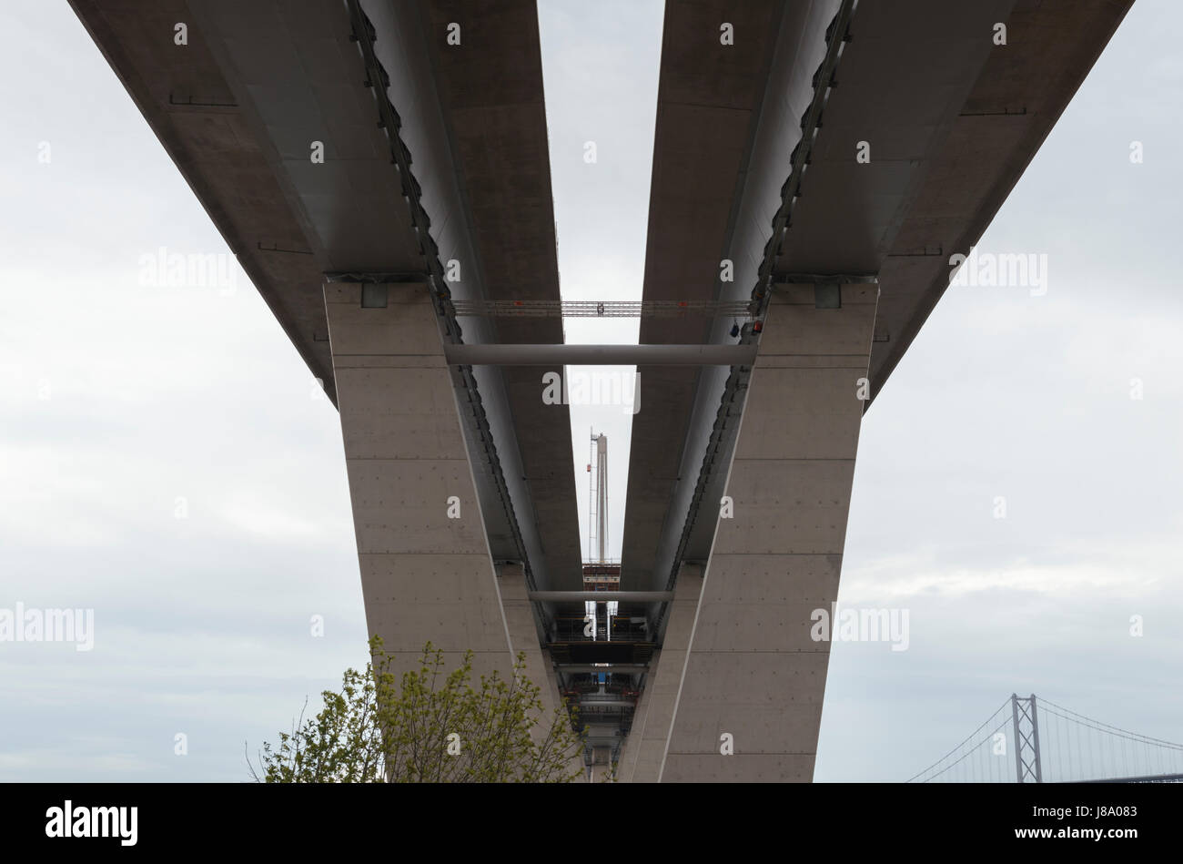 Queensferry Crossing under construction, river Forth, Queensferry ...