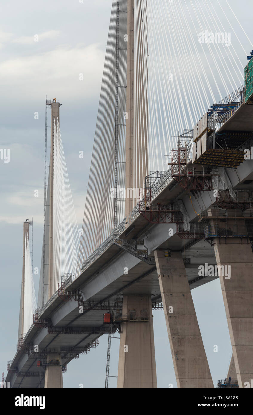 Queensferry Crossing under construction, river Forth, Queensferry ...