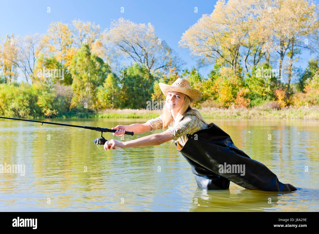 woman, fishing, woman, humans, human beings, people, folk, persons ...