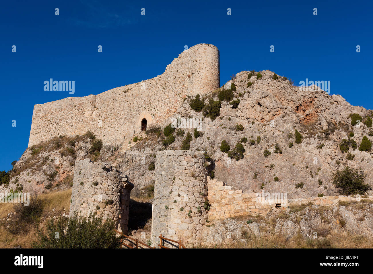 spain, rock, castle, ancient, chateau, historical, colour, stone ...