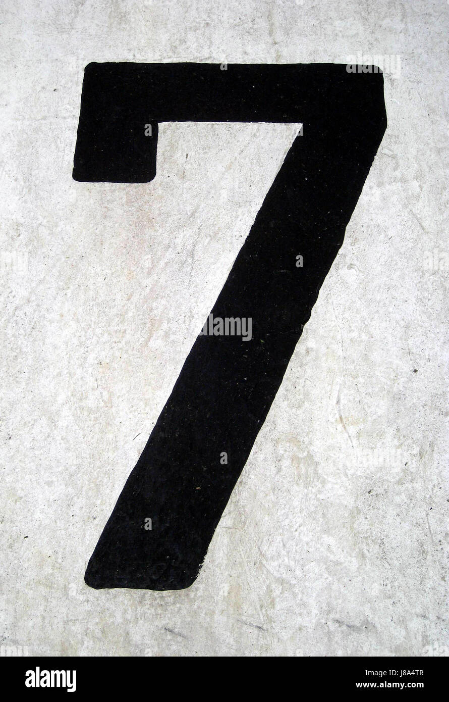 seven, number, arabian, digit, wall, object, location shot, house ...