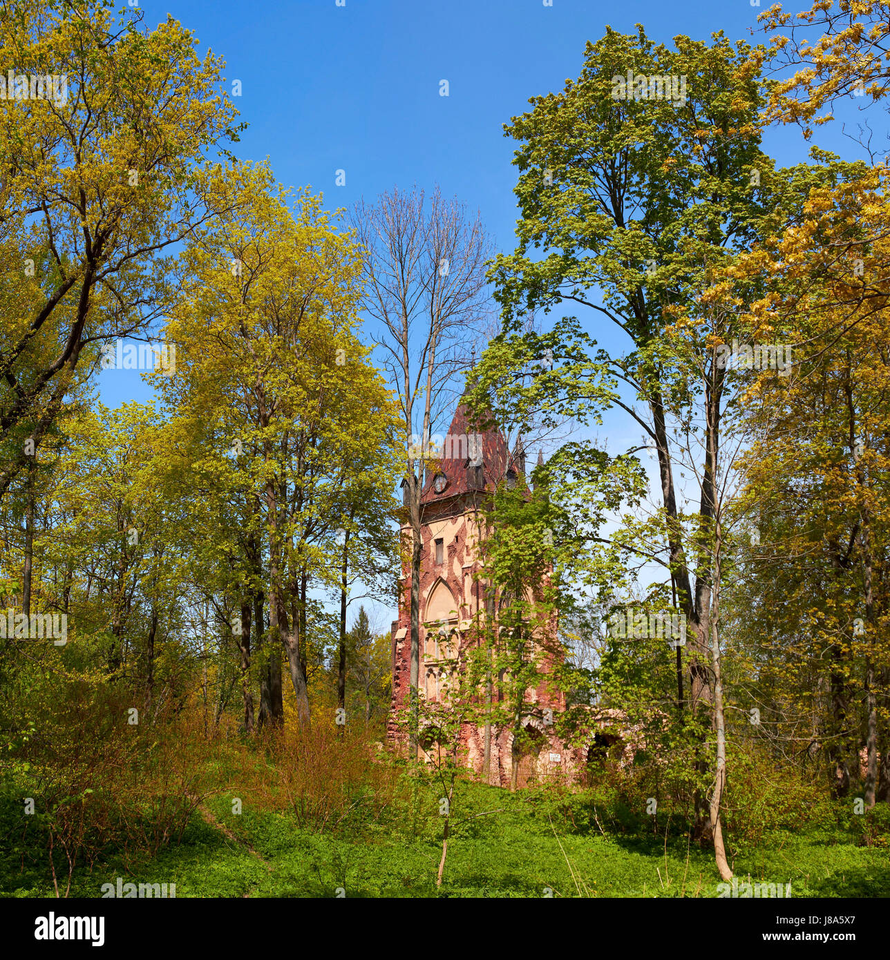 abandon, go away, depart, disappear, vanishing, blue, tower, historical ...