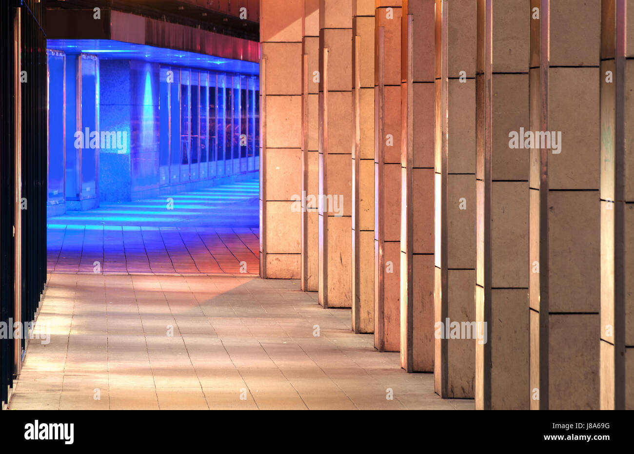blue, columns, shop window, style of construction, architecture ...