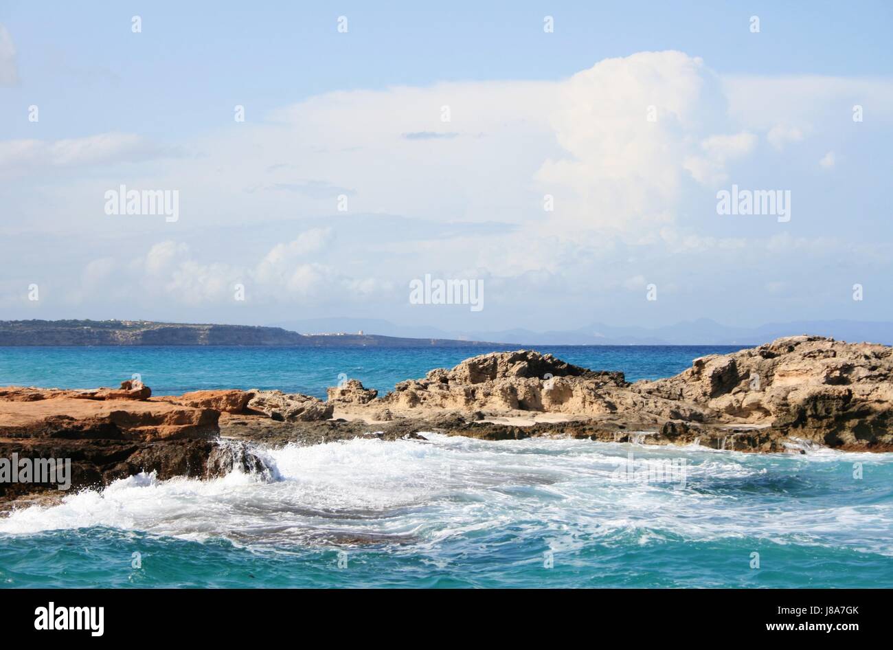 sea at es calo formentera Stock Photo - Alamy