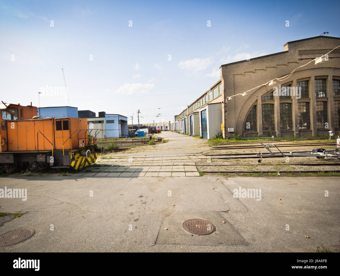 station, railway, locomotive, train, engine, rolling stock, vehicle ...