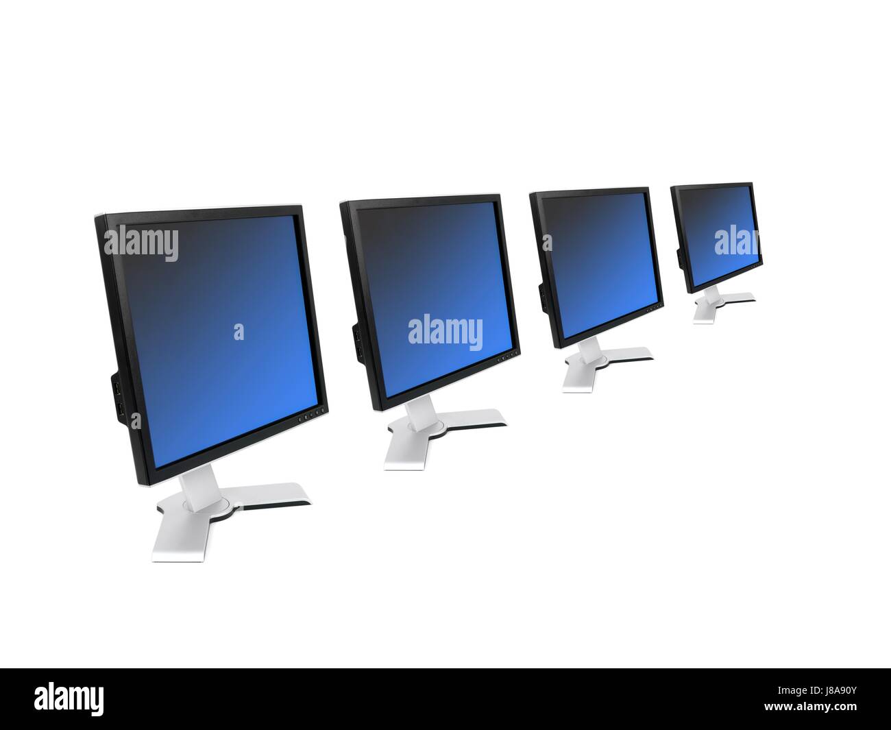 PC, computers, computer, presentation, object, single, isolated, modern ...