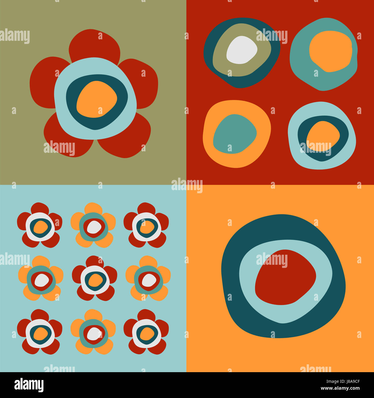 ring, flower, plant, illustration, series, circle, textile, circles ...