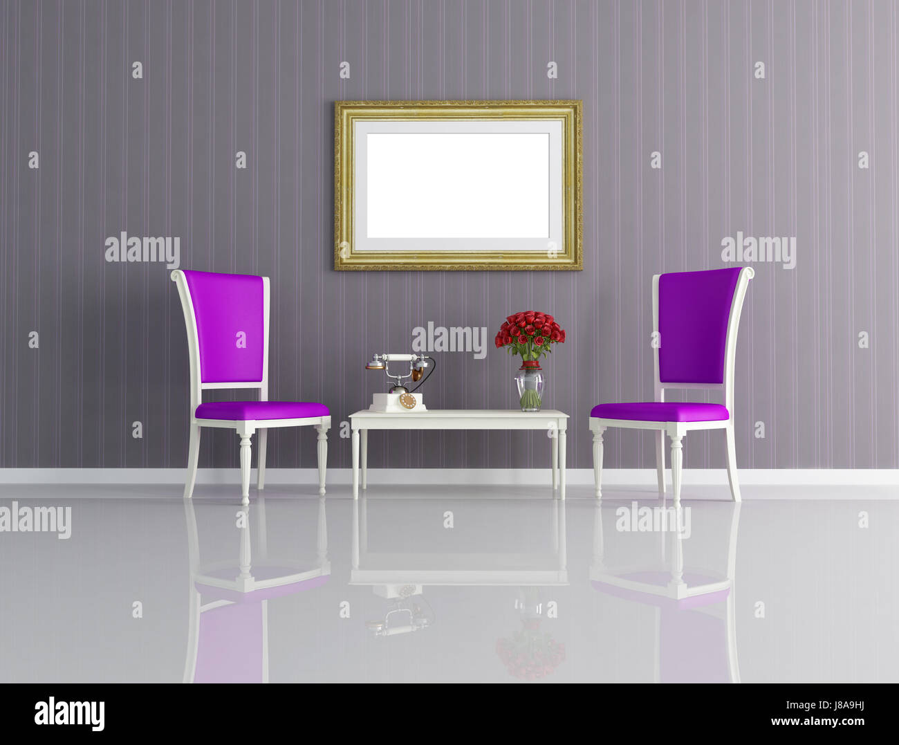 furniture, room, interior, wall, retro, chair, design, home, telephone ...