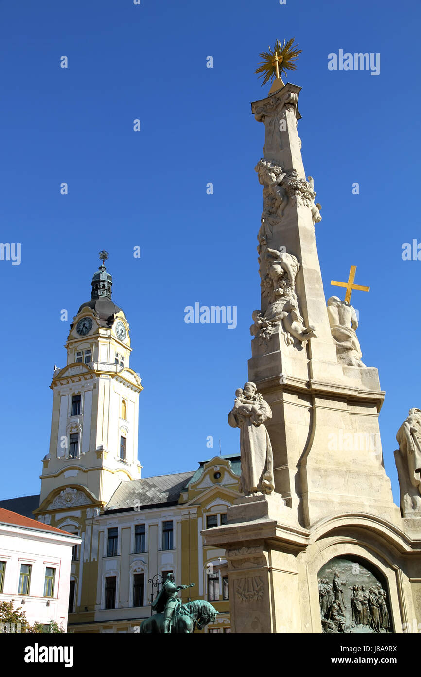 blue, house, building, tower, city, town, europe, sightseeing, fountain ...