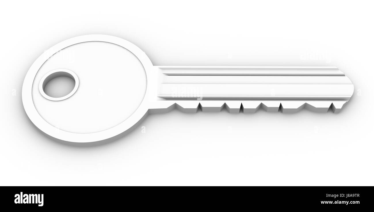 isolated, graphic, illustration, unlock, digital, key, solution, cut ...