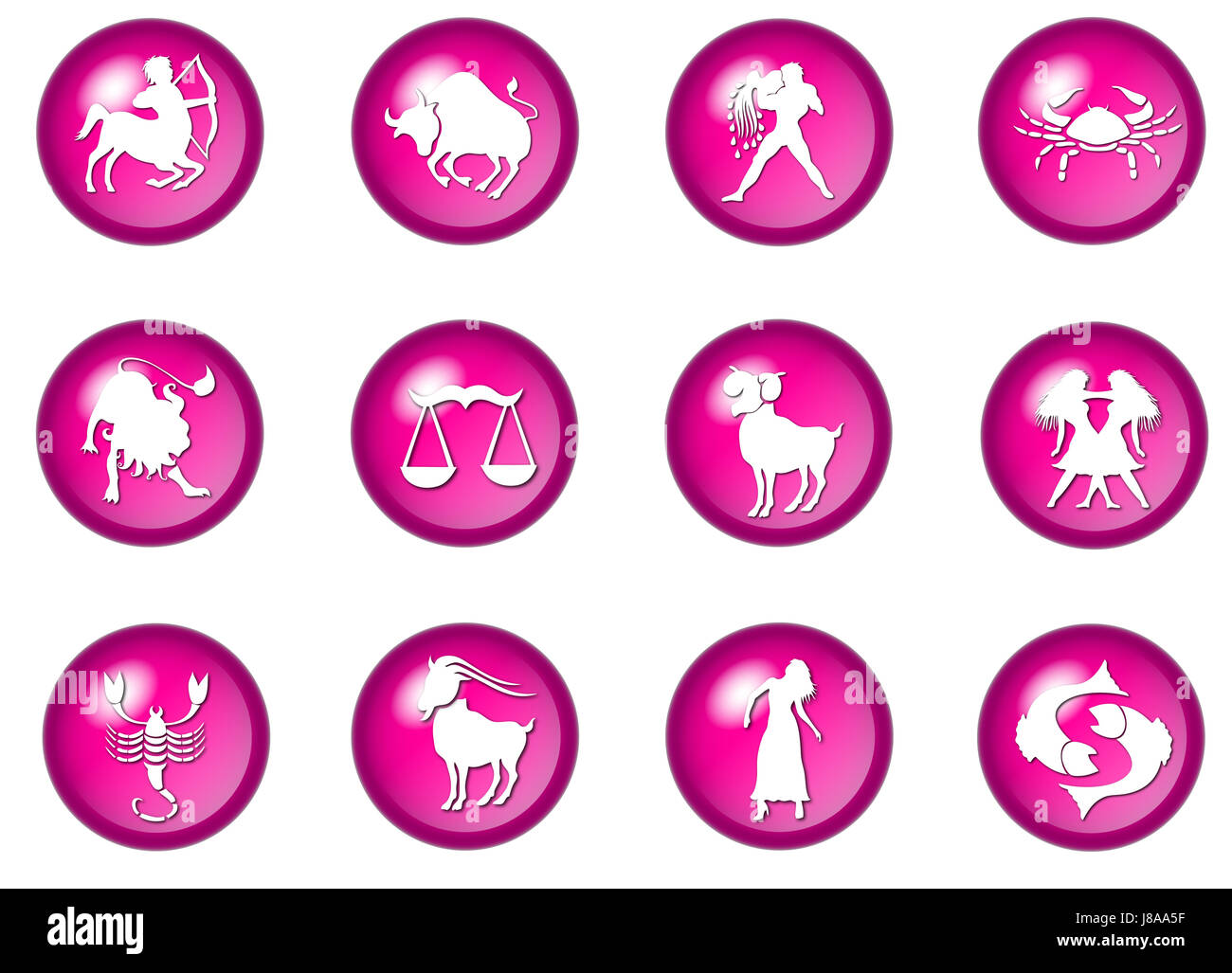 Zodiac buttons hi-res stock photography and images - Alamy