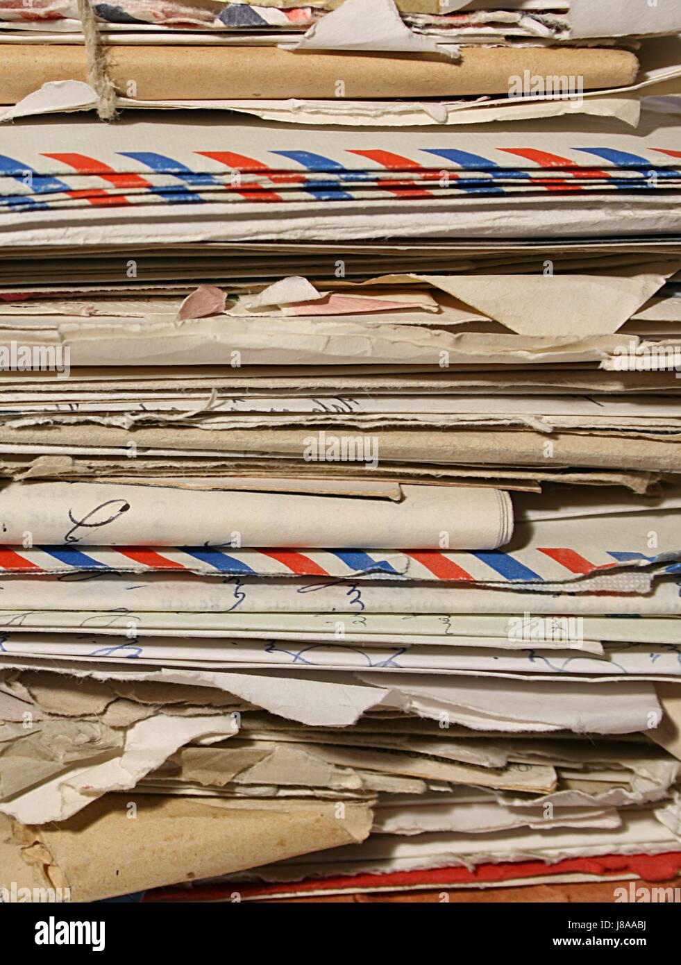 nostalgia, written, open, stack, postcard, parcel, letter, love letter ...