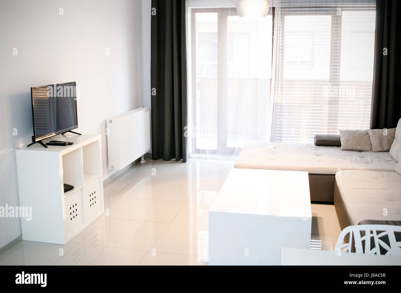 Empty apartment, modern flat. apartment empty modern flat sofa clean ...