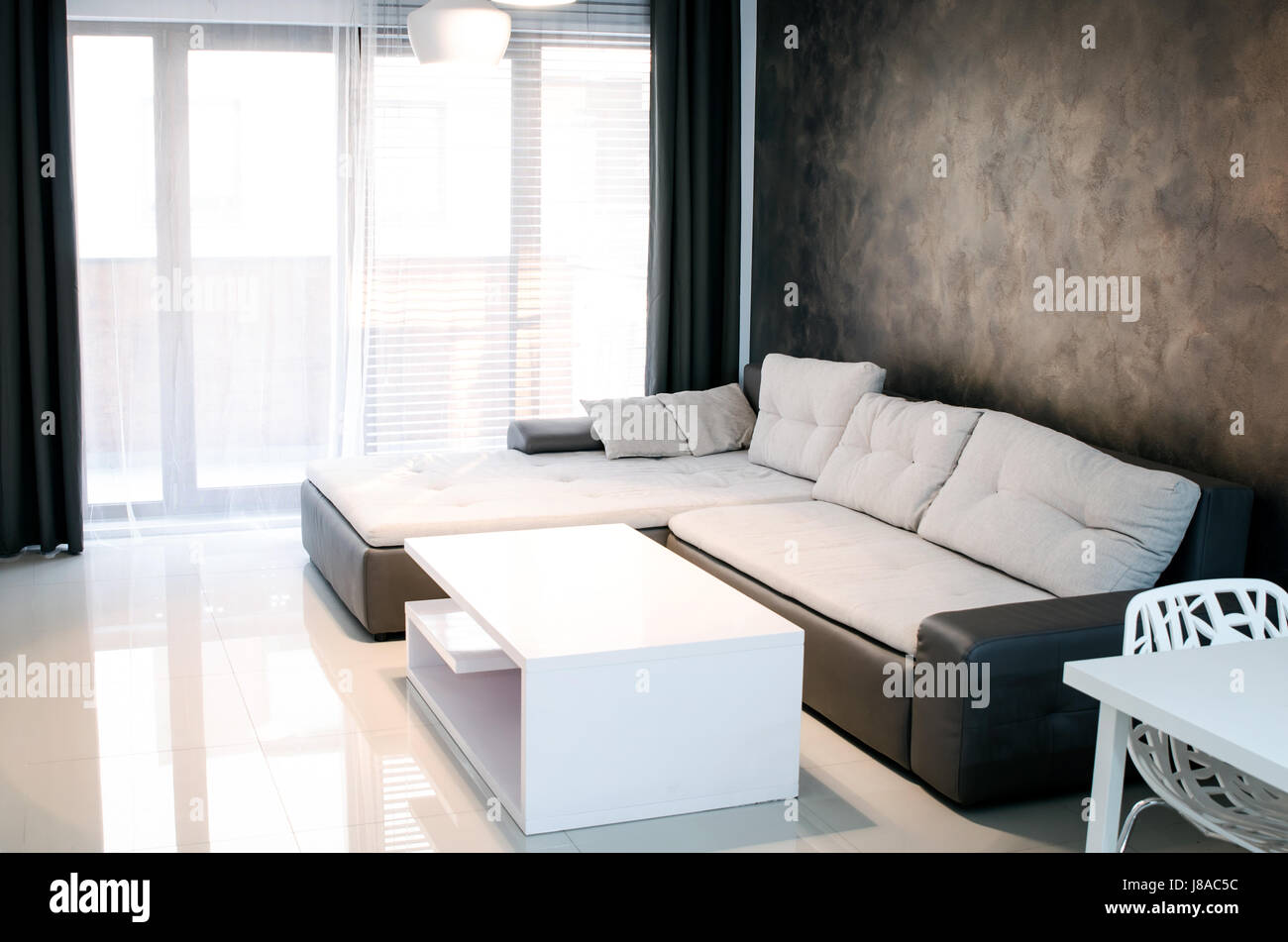 Empty apartment, modern flat. apartment empty modern flat sofa clean ...