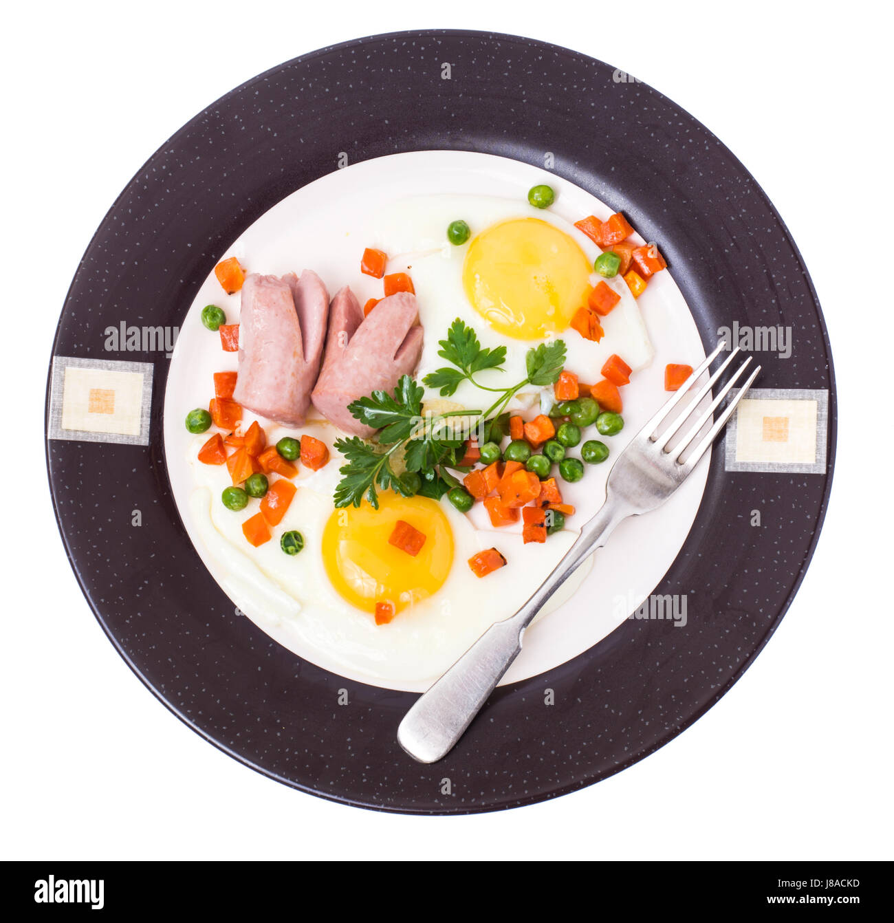 White steamed rice vegetables Cut Out Stock Images & Pictures - Alamy